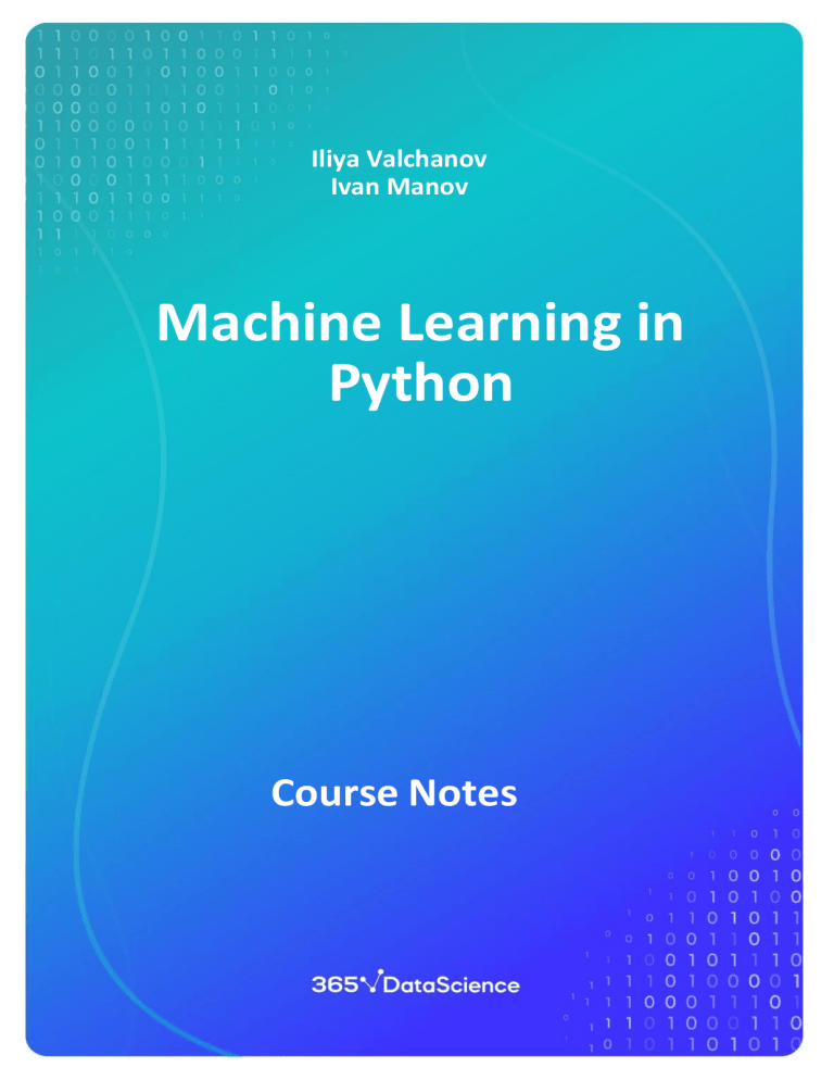 Machine Learning in Python Course Notes