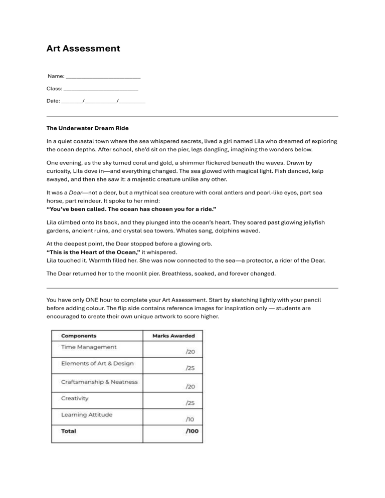 Art Assessment: The Underwater Dream Ride
