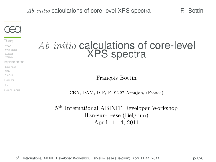 Ab Initio Calculations of Core-Level XPS Spectra