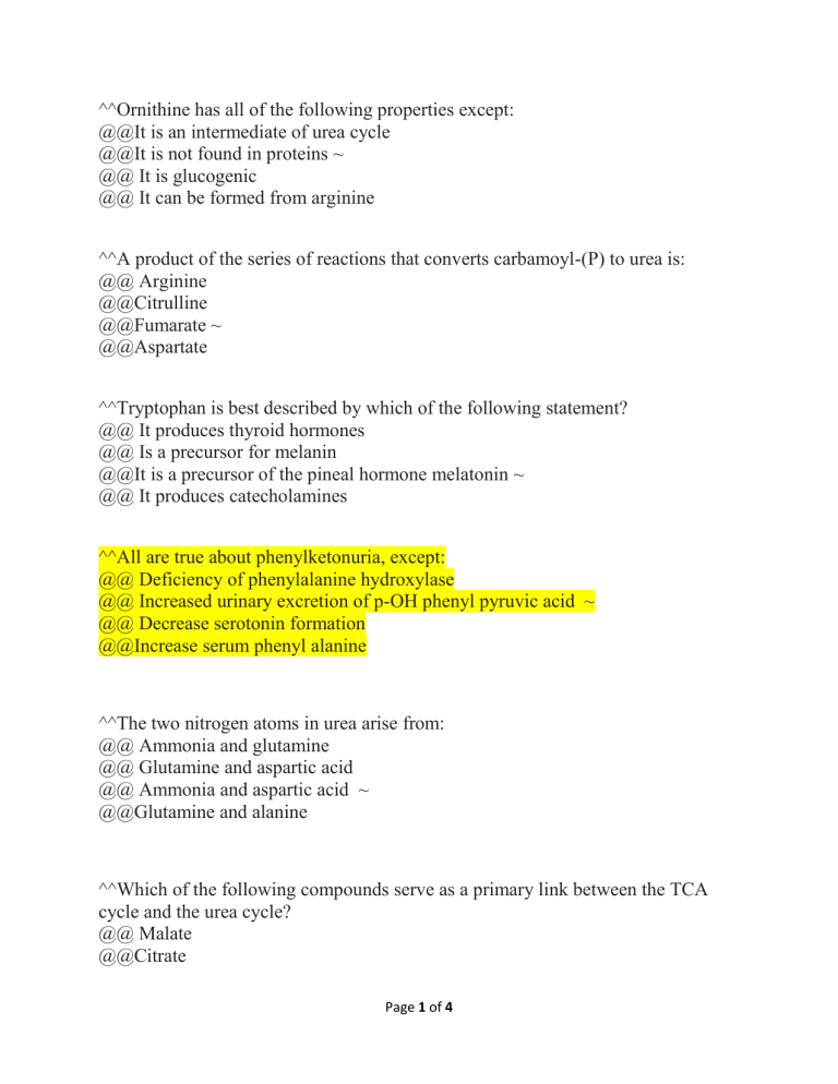 Biochemistry & Molecular Biology Exam Prep