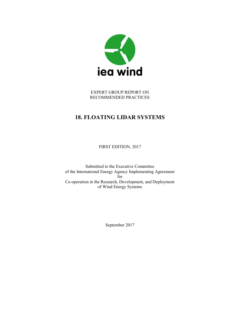Floating Lidar Systems: Recommended Practices for Wind Energy