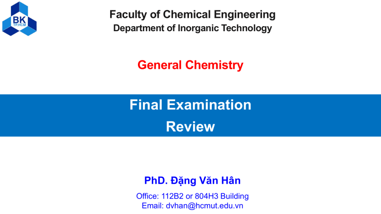 Chemistry Final Exam Review: Thermodynamics & Kinetics