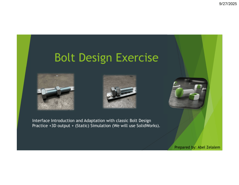 Bolt Design Tutorial: MIT Calc & SolidWorks Guide