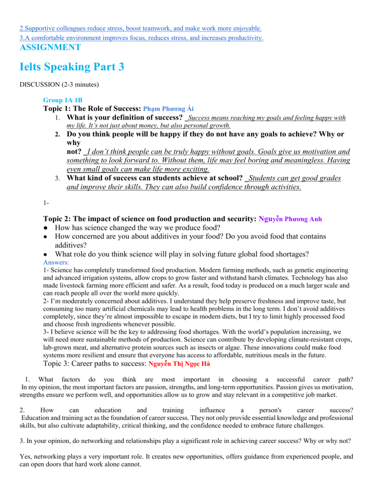 IELTS Speaking Part 3: Questions & Answers on 50+ Topics