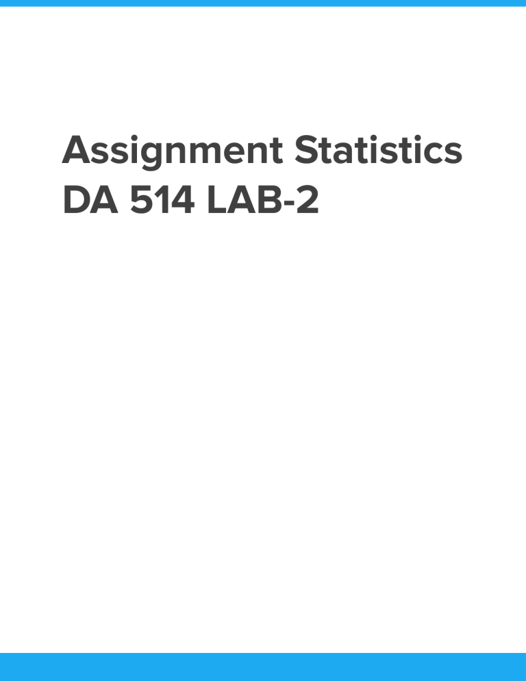 Statistics Lab Report: CDC Data Analysis (DA 514)