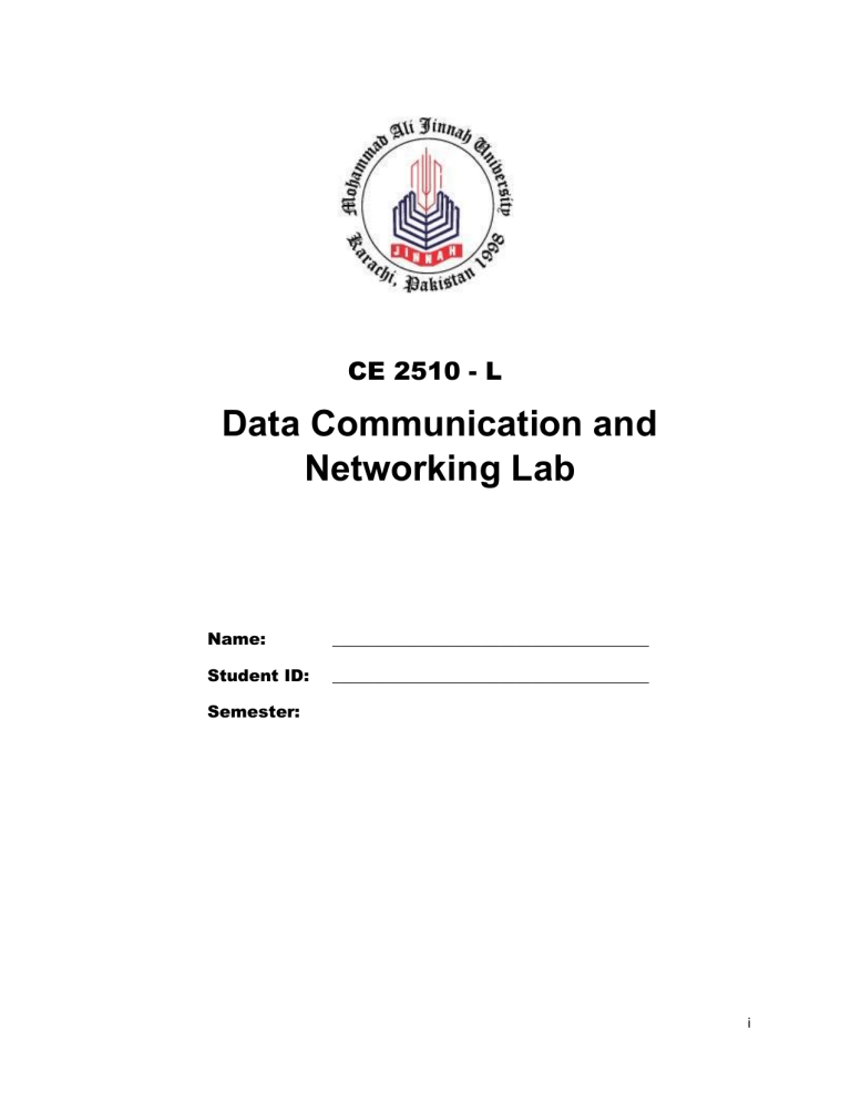 Networking Lab Manual CE 2510