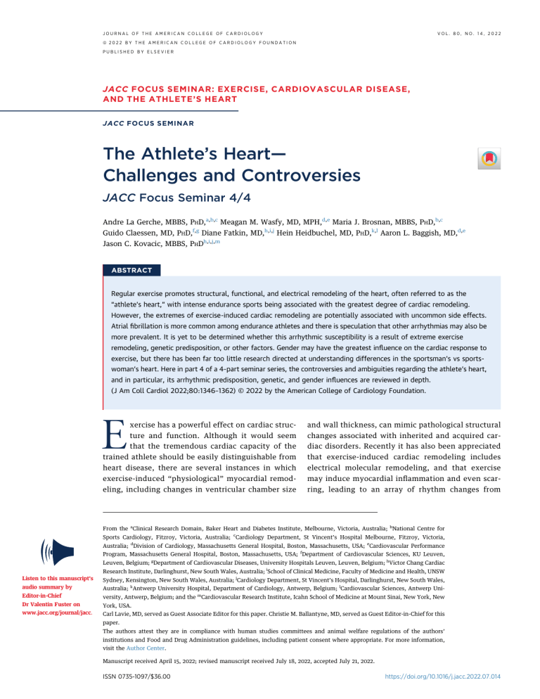 Athlete's Heart: Challenges and Controversies