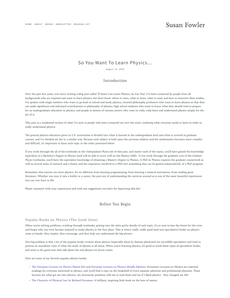 Learn Physics: A Complete Self-Study Guide