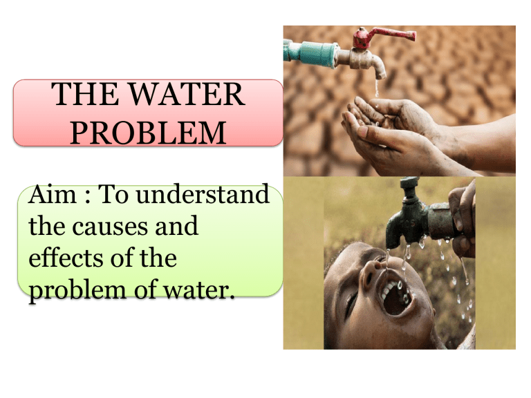 Causes and Effects of Global Water Scarcity