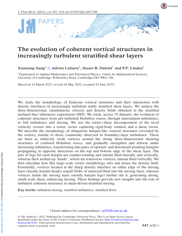 Vortical Structures in Turbulent Stratified Shear Layers