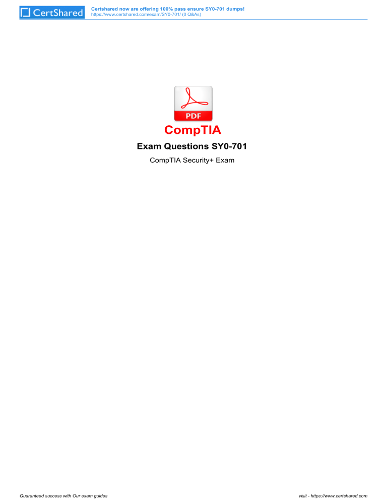 CompTIA Security+ SY0-701 Exam Questions and Answers