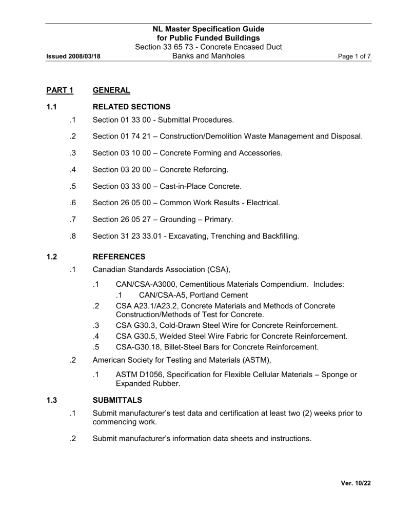 Concrete Duct Bank & Manhole Spec Guide (2008)