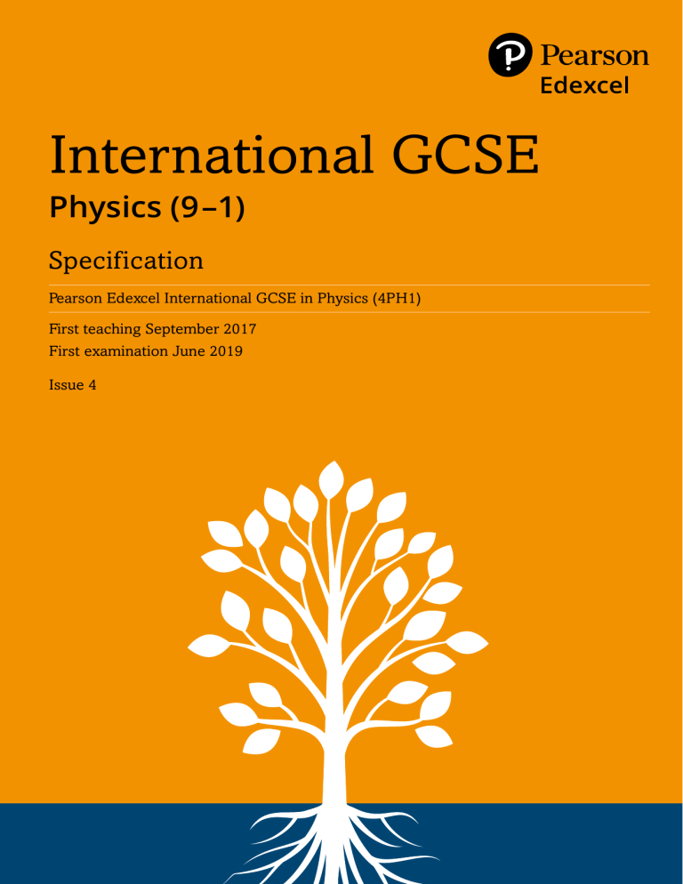 Edexcel IGCSE Physics Specification