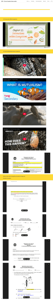 Sec 2 Science: Organisms & Environment Worksheet