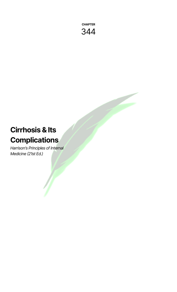 Cirrhosis & Its Complications: Harrison's Principles