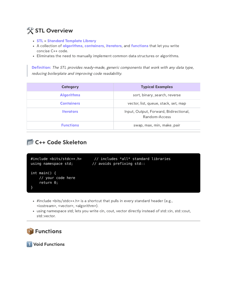 C++ STL Tutorial: Containers, Algorithms & Iterators