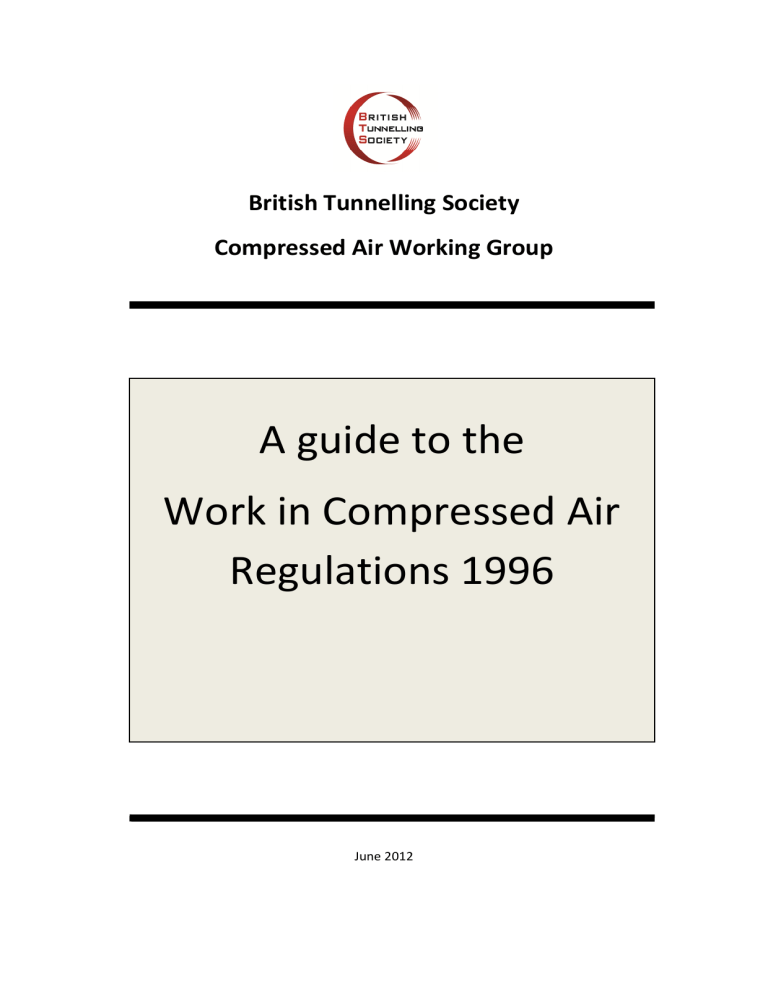 Compressed Air Work Regulations 1996 Guide | Tunnelling Safety