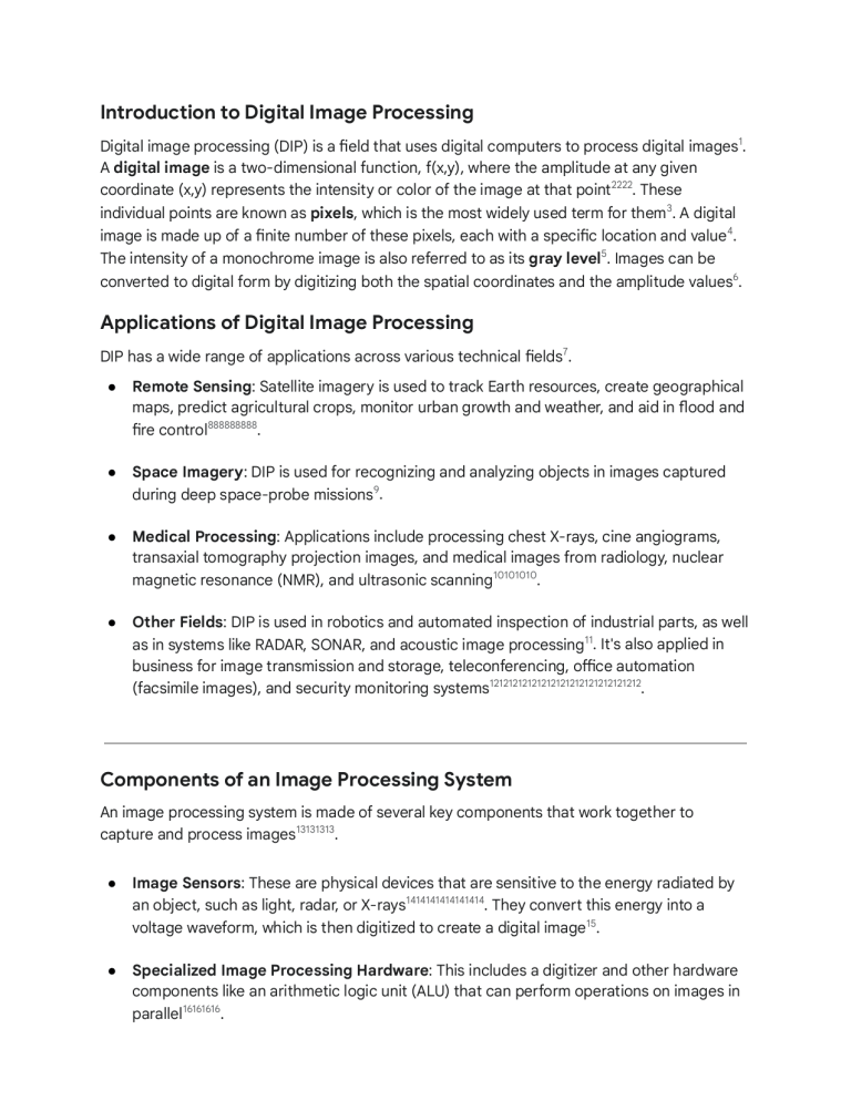Guide to Digital Image Processing