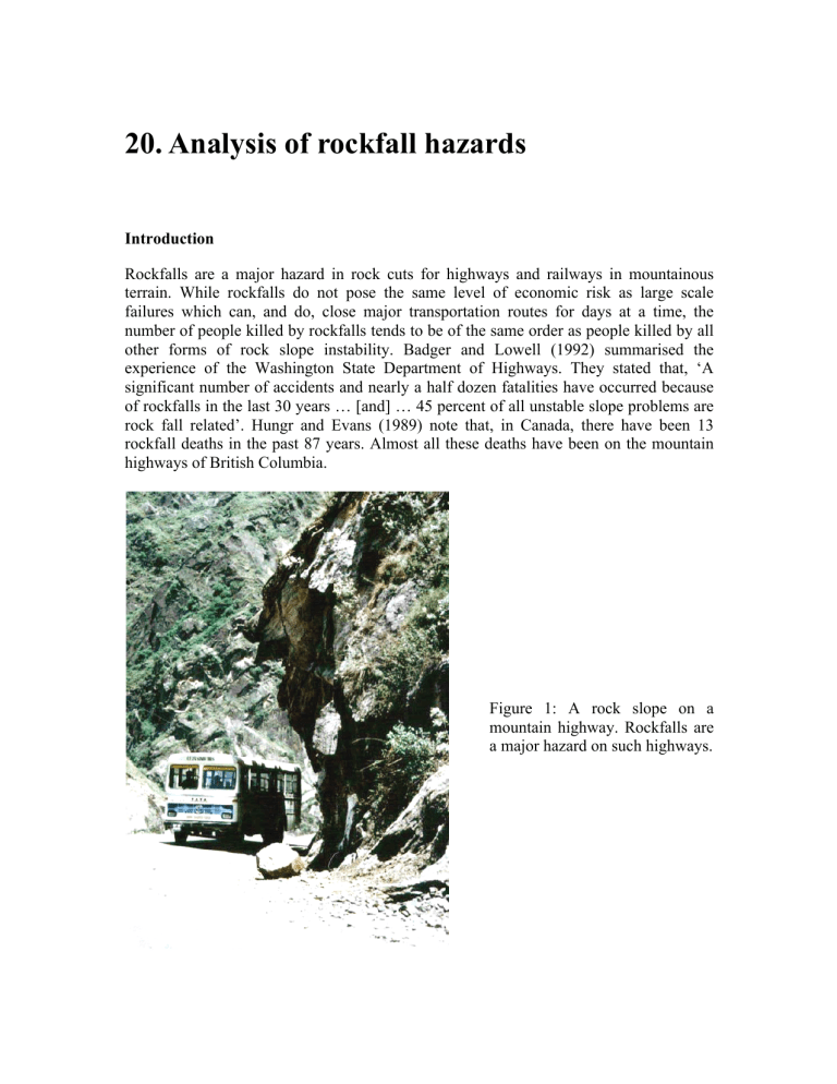 Rockfall Hazard Analysis & Mitigation Guide