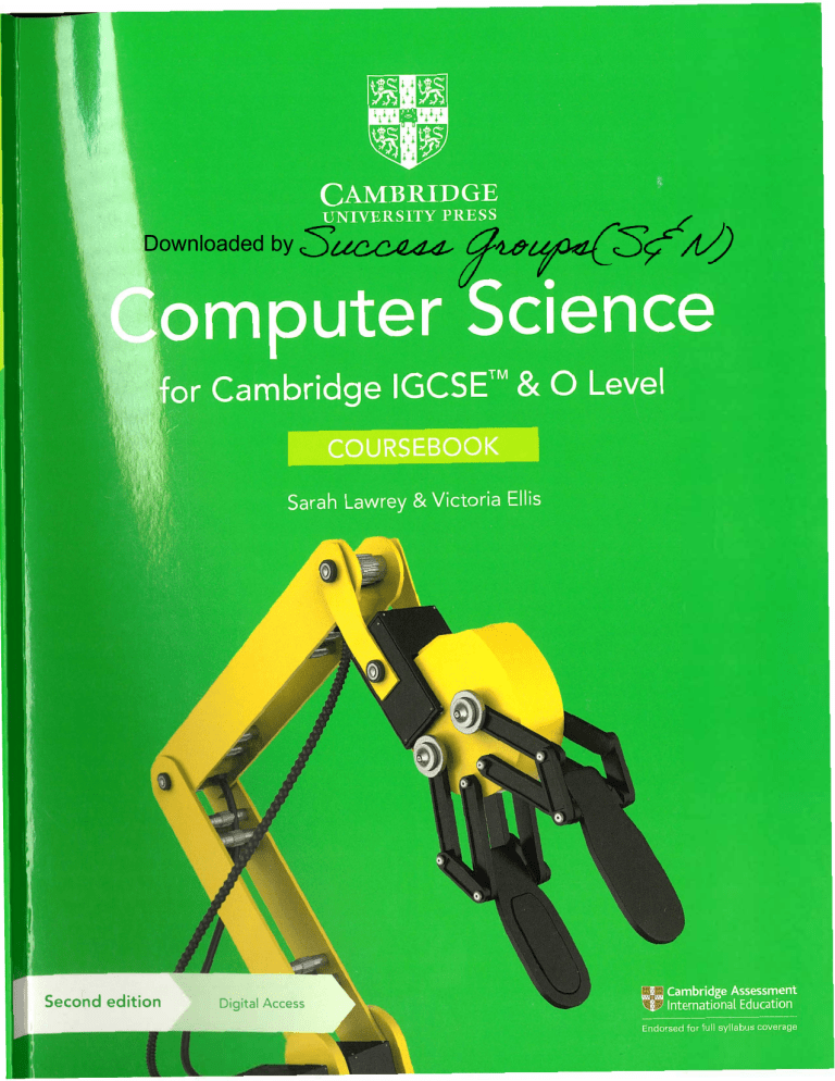Cambridge IGCSE Computer Science Coursebook