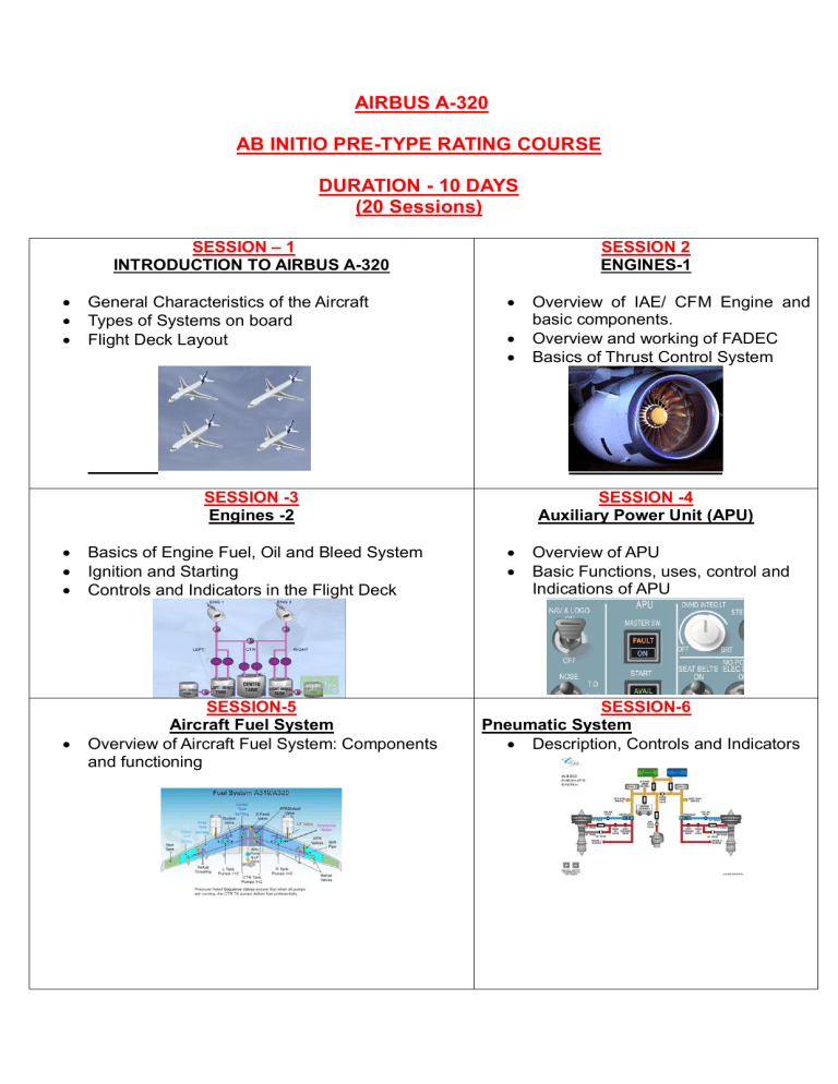 Airbus A-320 Pre-Type Rating Course Outline