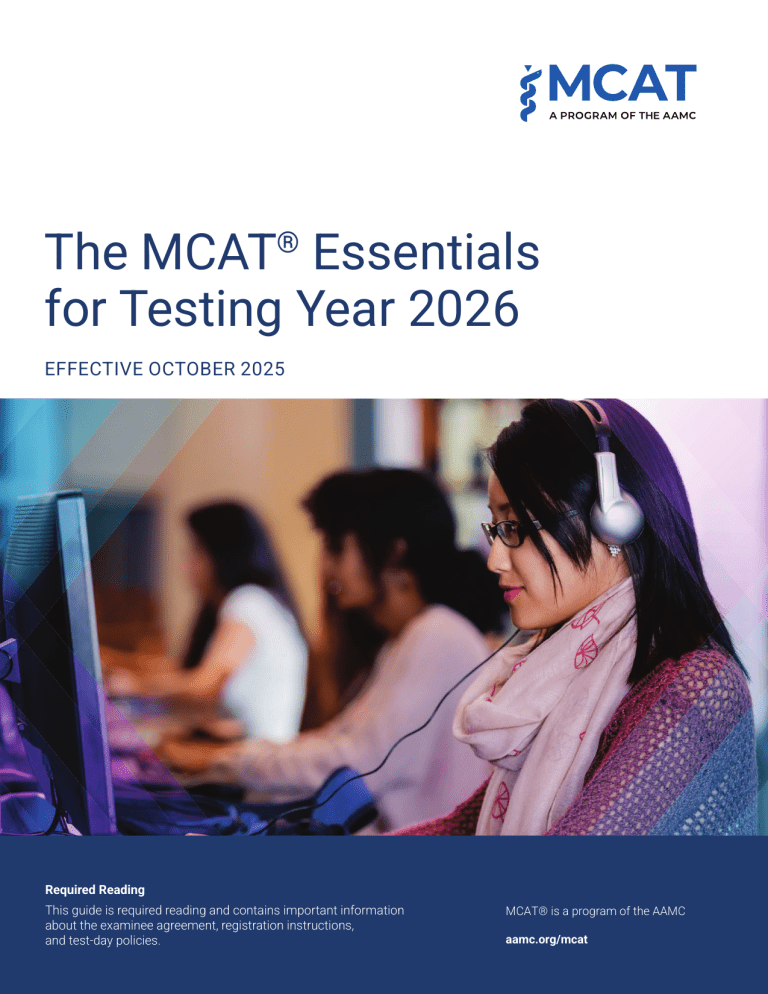 MCAT Essentials 2026: Testing Year Guide