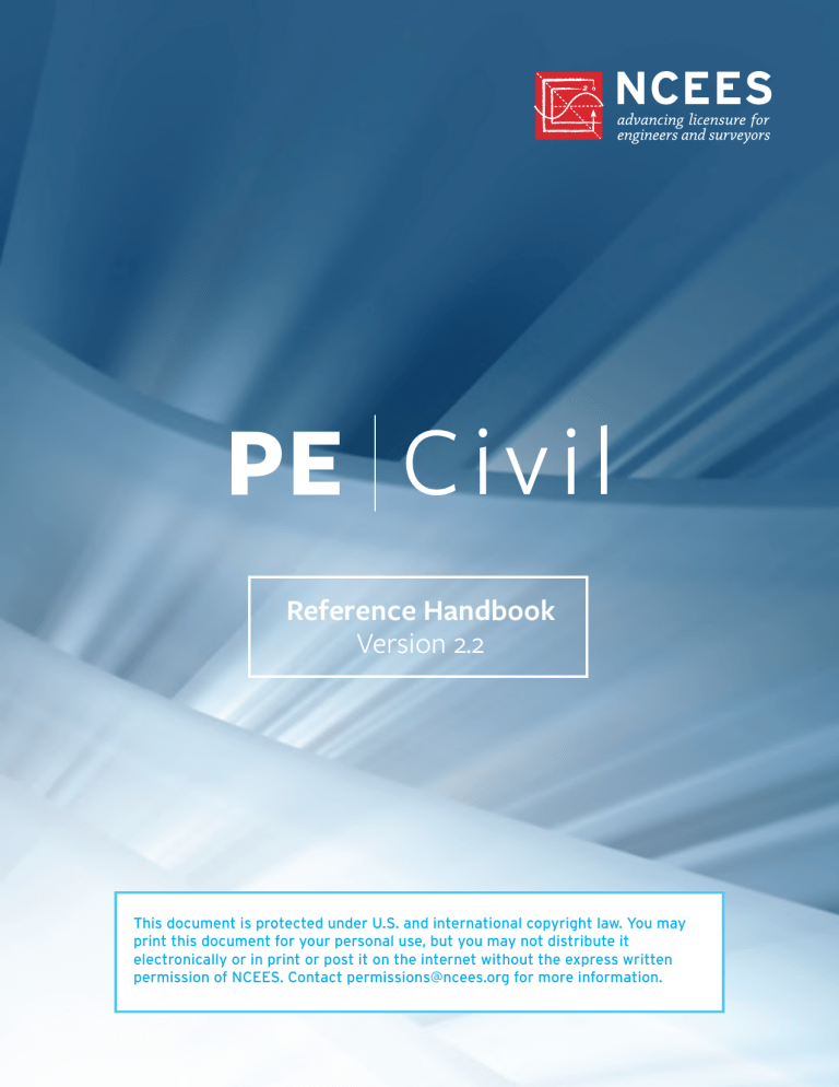 PE Civil Reference Handbook by NCEES