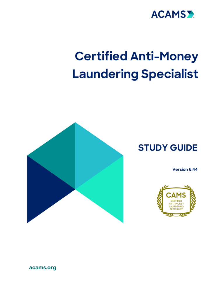 CAMS Certification Study Guide v6.44