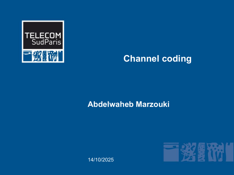 Channel Coding Tutorial Slides