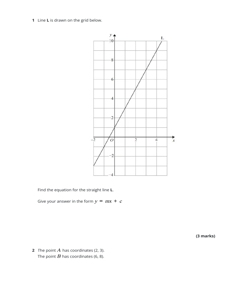 Math Exam: Coordinate Geometry & Calculus