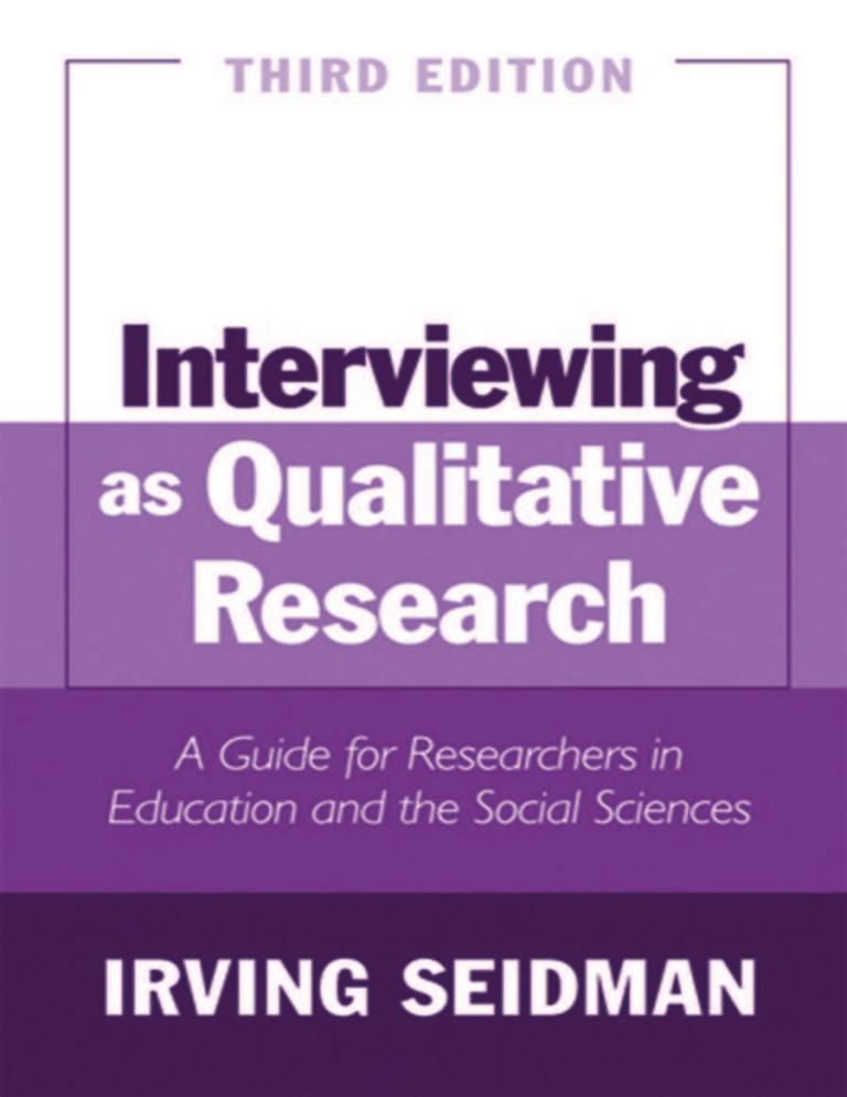 Interviewing as Qualitative Research Guide