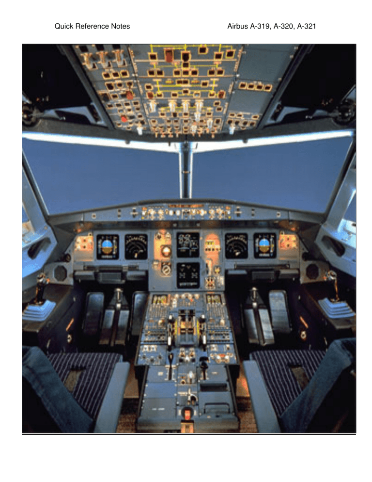 Airbus A320 Family Quick Reference Guide