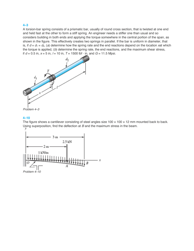 Mechanics of Materials Problem Set