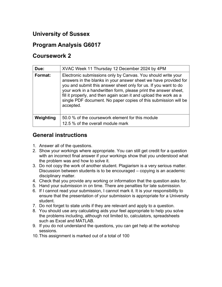 G6017 Program Analysis Coursework
