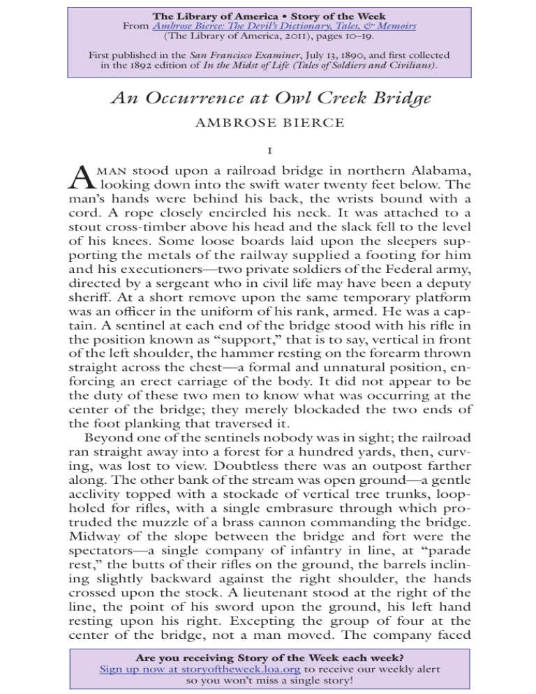 An Occurrence at Owl Creek Bridge by Bierce