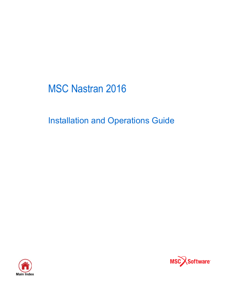 MSC Nastran 2016 Installation Guide