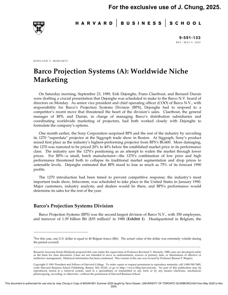 Barco Projection Systems Case Study