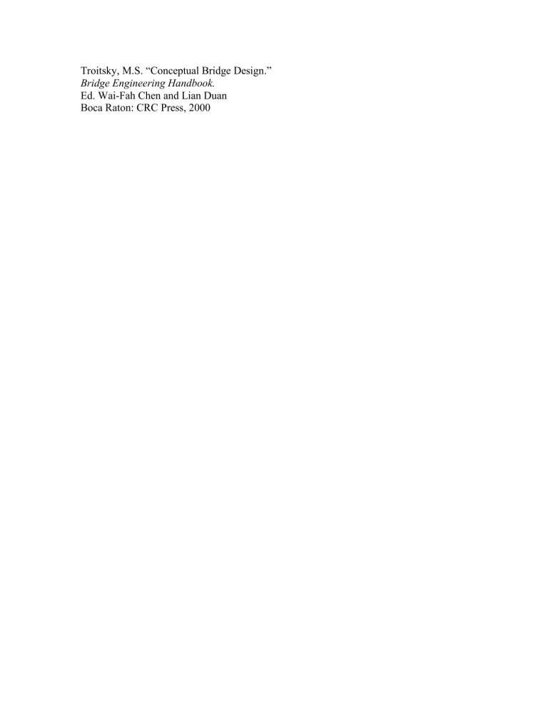 Conceptual Bridge Design Handbook