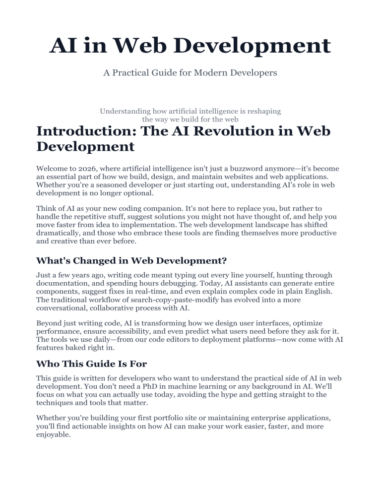 AI Web Development