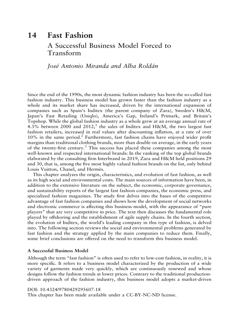 Fast Fashion: Business Model Analysis