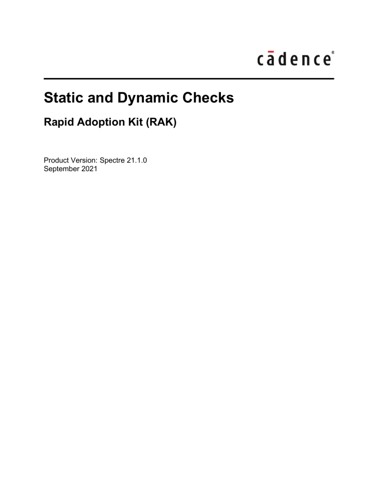 Spectre Static & Dynamic Checks RAK Guide