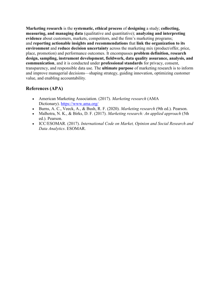 What is Marketing Research? Definition & Process