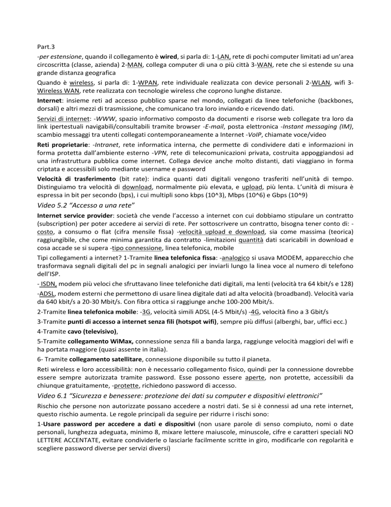 Reti e Sicurezza Informatica: Corso Base