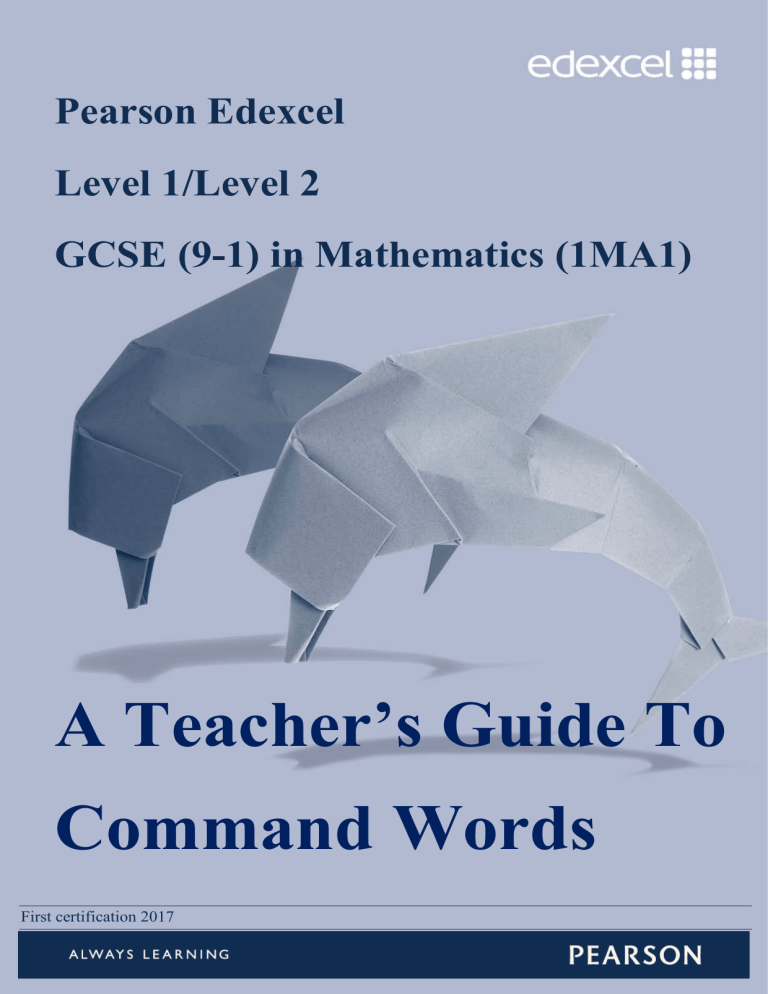 GCSE Maths Command Words Teacher Guide