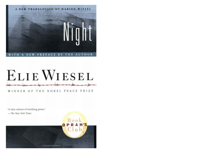 Night by Elie Wiesel: A Holocaust Memoir
