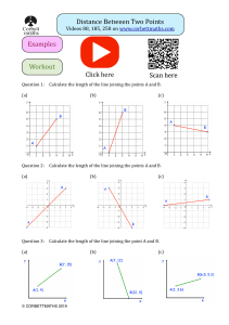 Distance Between Two Points Worksheet