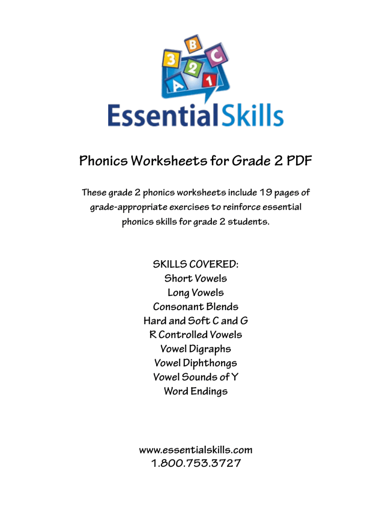 Grade 2 Phonics Worksheets PDF | Essential Skills