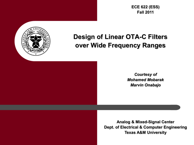 OTA-C Filter Linearization Design
