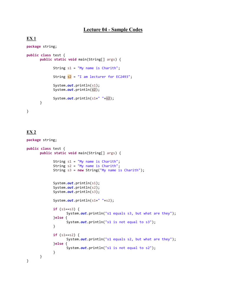 Java String Tutorial with Code Examples