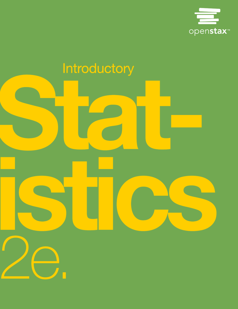 Introductory Statistics 2e Textbook